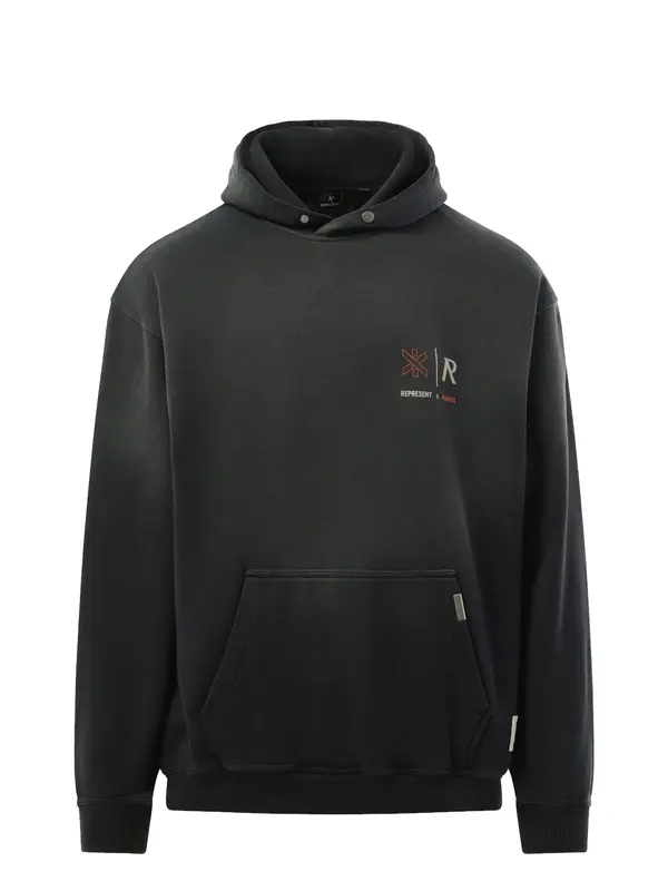REPRESENT X Marais Logo-print Hoodie - Black