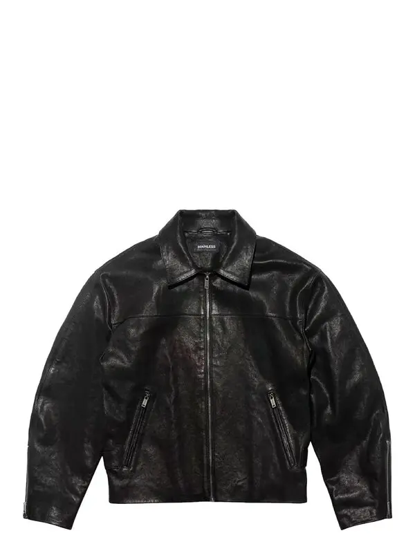 MAINLESS Leather Jacket - Black