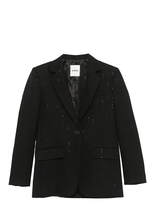 Sandro Sequin-embellished Blazer - Black