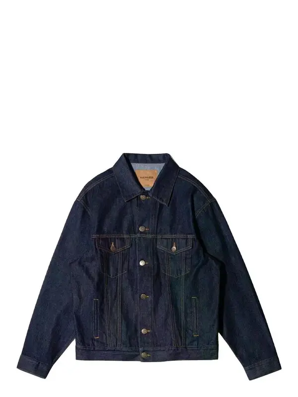 MAINLESS Denim Trucker Jacket - Blue