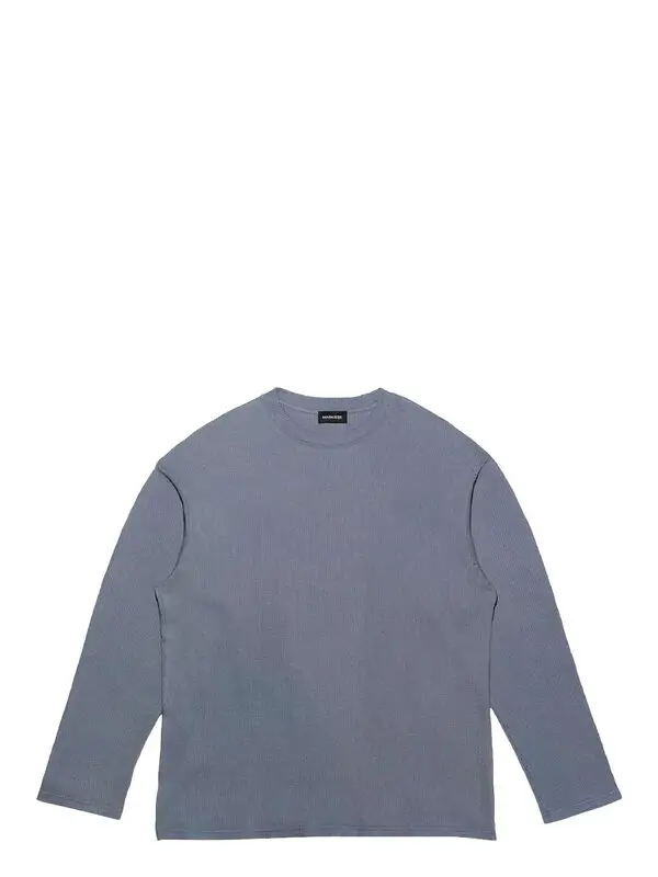 MAINLESS Waffle-knit Sweater - Blue