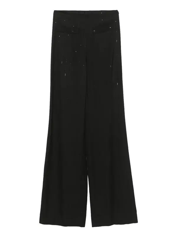 Sandro Sequined Palazzo Pants - Black