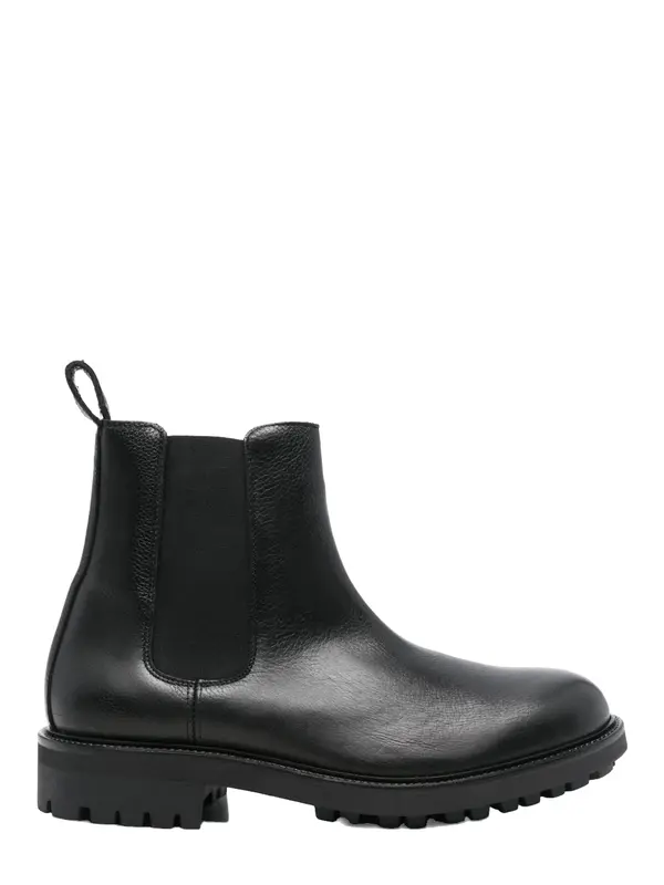 Calvin Klein Leather Chelsea Boots - Black