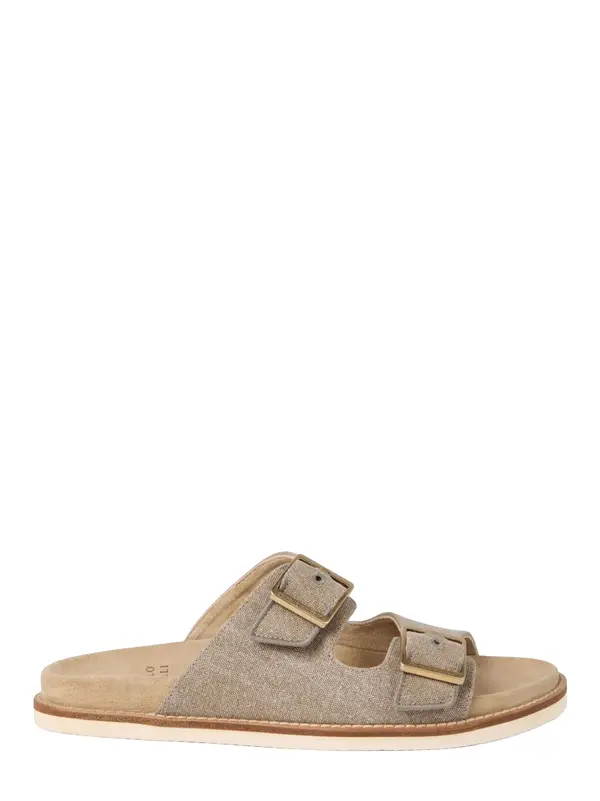 Brunello Cucinelli Suede Slides - Neutrals