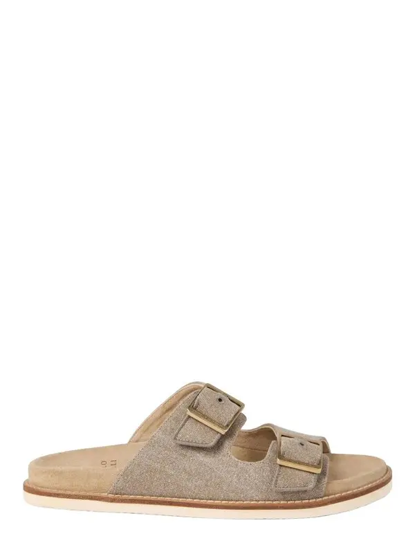Brunello Cucinelli Suede Slides - Neutrals