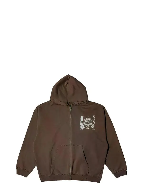 MAINLESS Aftermath Zip Hoodie - Brown