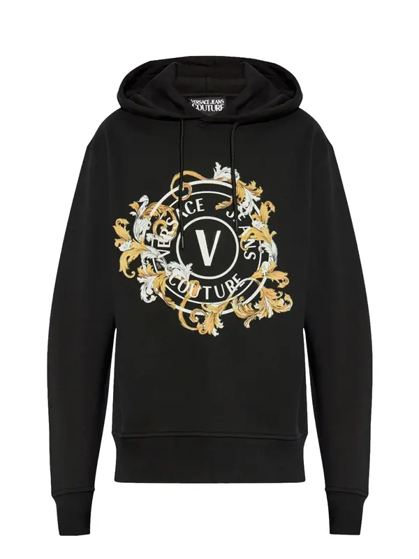 Versace Printed Hoodie - Black