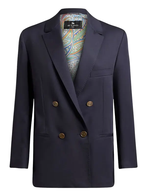 Etro Double-breasted Blazer - Blue