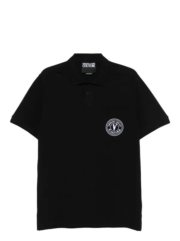 Versace V-emblem Polo Shirt - Black
