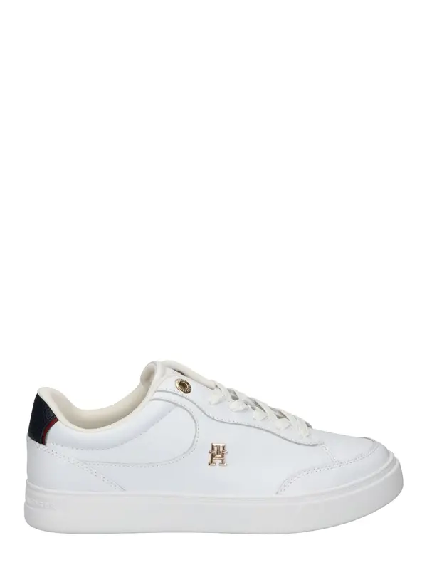 Tommy Hilfiger Logo Plaque Trainers - White