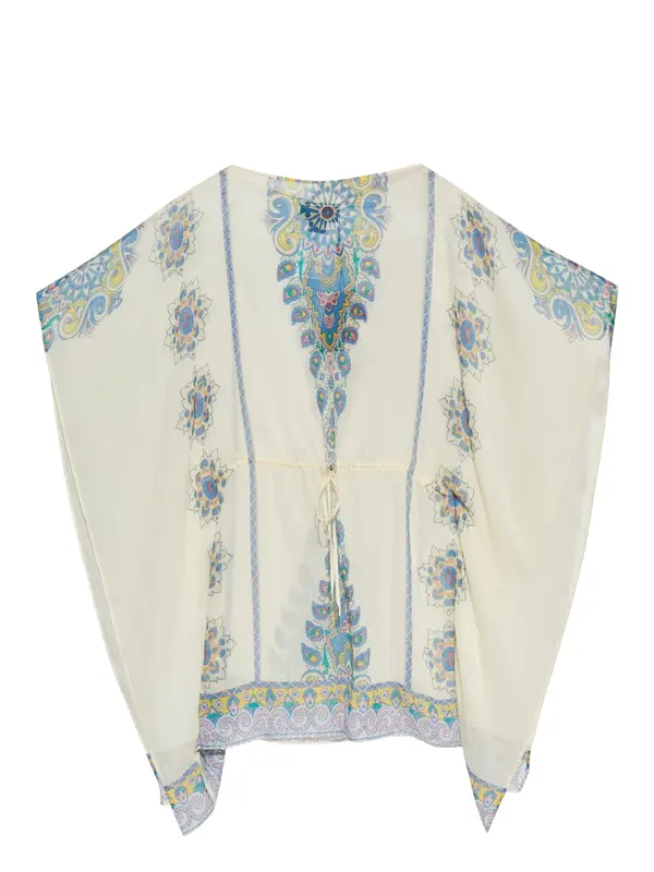 Etro Printed Silk Kaftan - Neutrals