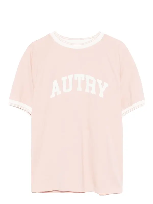 AUTRY Logo-print T-shirt - Pink