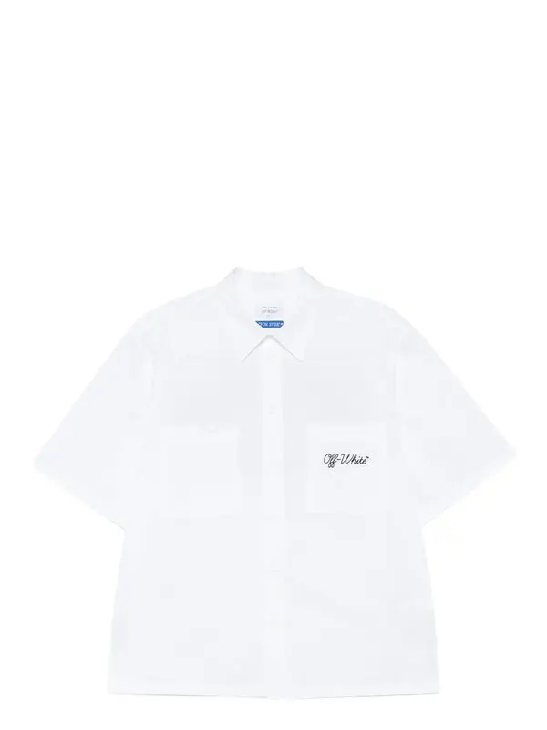 Off-White Logo-embroidered Shirt - White