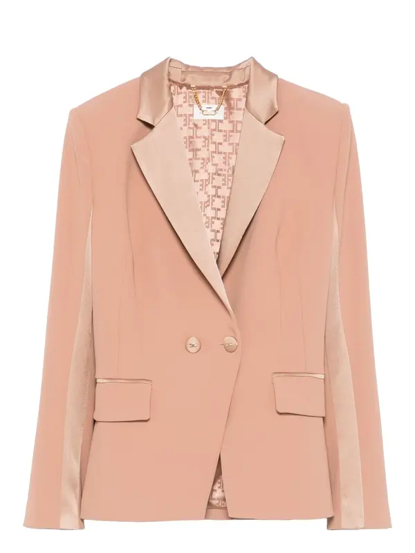 Elisabetta Franchi Crepe Blazer - Neutrals