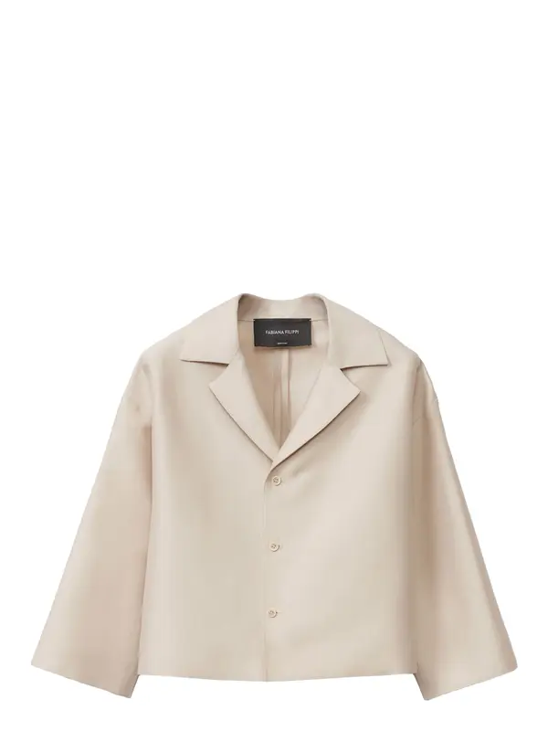 Fabiana Filippi Wool Cropped Jacket - Neutrals