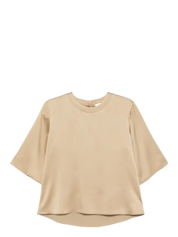 FORTE_FORTE Satin Blouse - Green