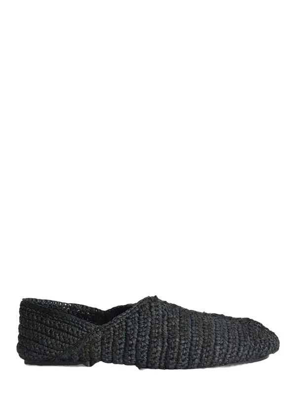 JIL SANDER Interwoven-design Slippers - Black