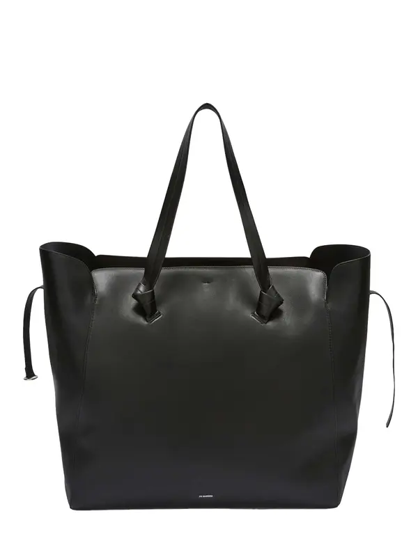 JIL SANDER Medium Knot-embellished Tote Bag - Black