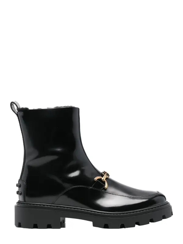 TOD'S Logo-plaque Ankle Boots - Black