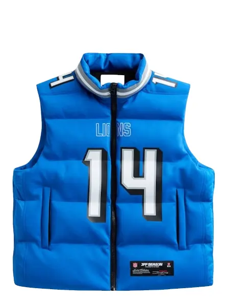 OFF SEASON X Nfl Amon-ra St. Brown Detroit Lions Puffer Vest - Blue