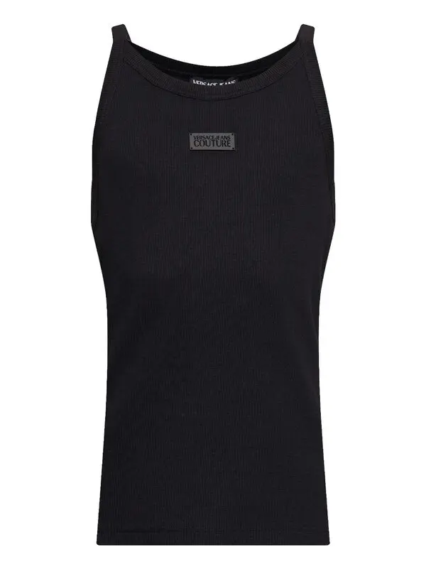 Versace Ribbed Tank Top - Black