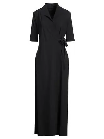 High Maxi Wrap Dress - Black