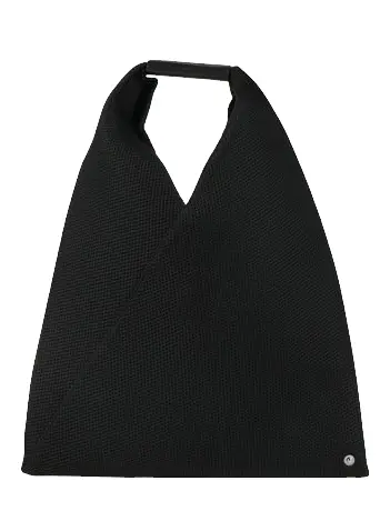 MAISON MARGIELA Shopper Bag With Perforated Fleece Design - Black