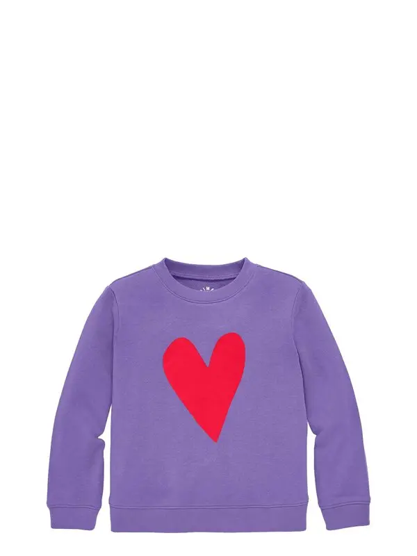PRIMARY Graphic Crewneck Sweatshirt - Violet Lollipop Heart