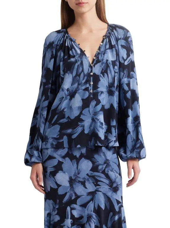Rails Indi Floral Print Top - Midnight Lily