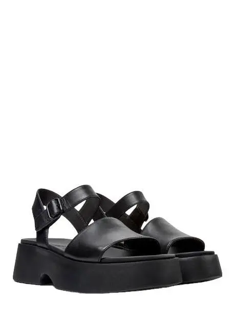 Camper Tasha Wedge Sandals - Black