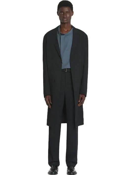 LANVIN Straight Fit Wool Pants - Black