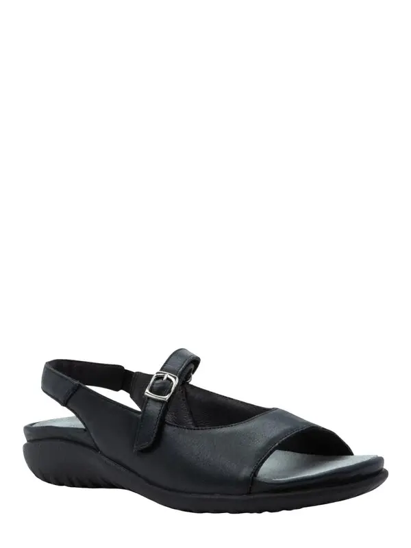 Naot Toka Slingback Sandal - Shiny Black Leather