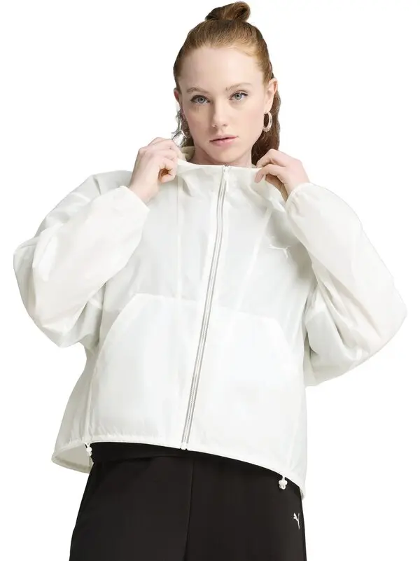 PUMA Oversized Windbreaker Jacket - White