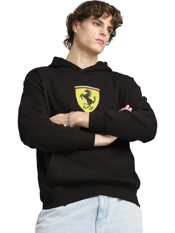 PUMA Scuderia Ferrari Relaxed Fit Hoodie - Black