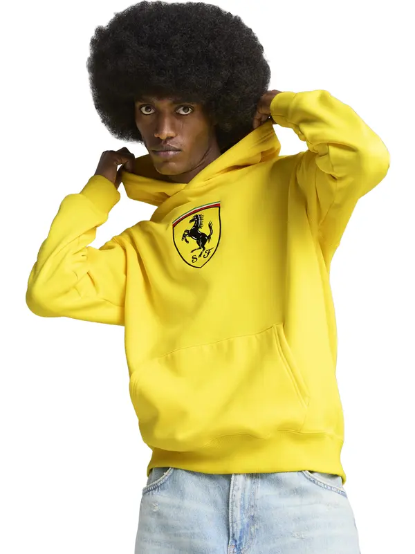 PUMA Scuderia Ferrari Relaxed Fit Hoodie - Yellow