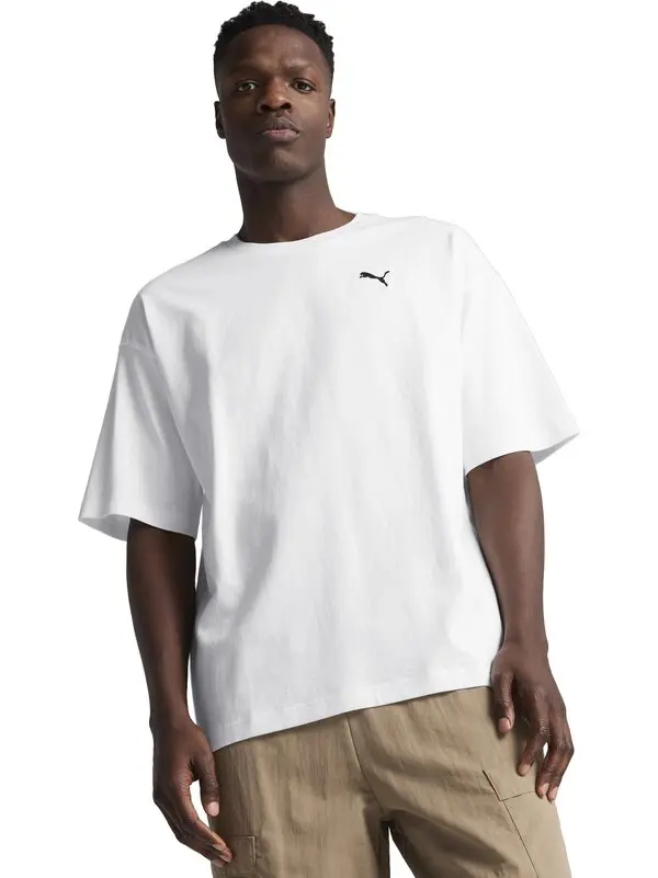 PUMA Wardrobe Essentials Oversized T-shirt - White