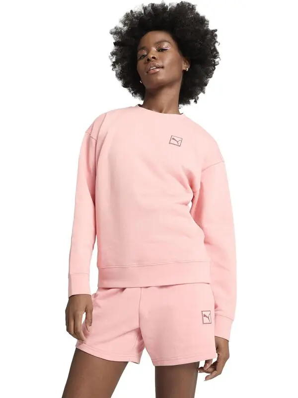 PUMA Elevated Essentials Comfort Crew Sweatshirt - Pink