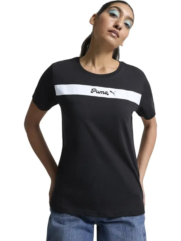 PUMA Cotton Crewneck T-shirt - Black