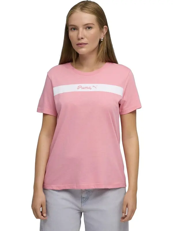 PUMA Cotton Crewneck T-shirt - Pink