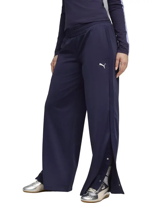 PUMA Relaxed Fit Low Rise Pants - Purple