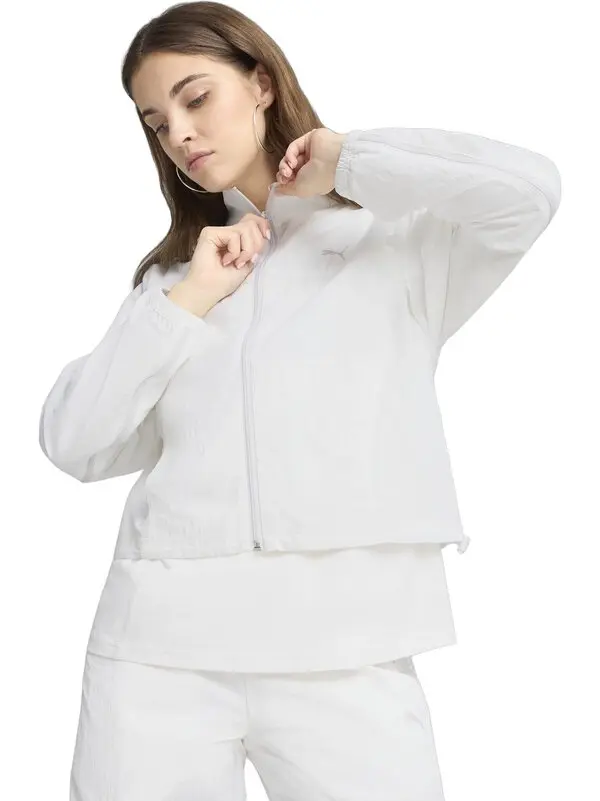 PUMA Oversized Full-zip Woven Jacket - White
