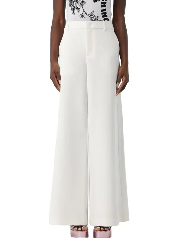 Moschino Wide Leg Trousers - White