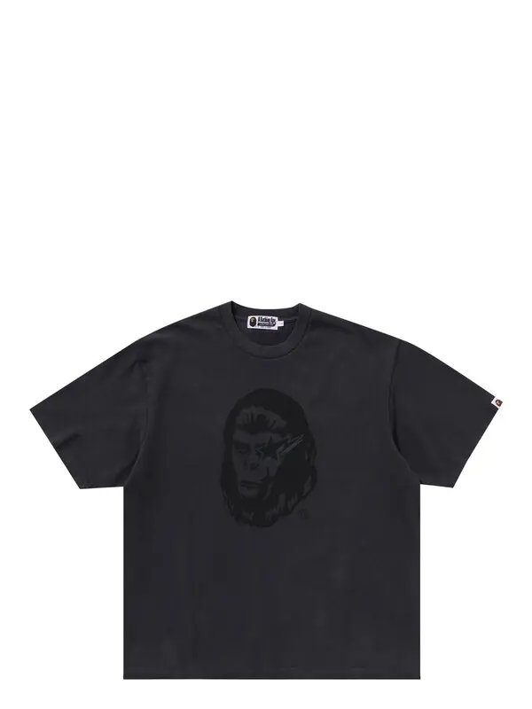 BAPE Garment Dyed Relaxed Fit Tee - Black