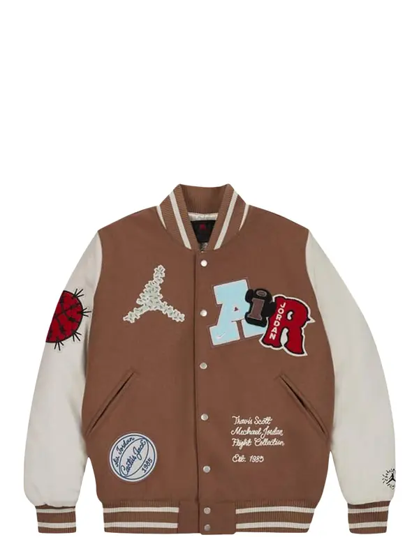 JORDAN X Travis Scott Varsity Jacket - Brown