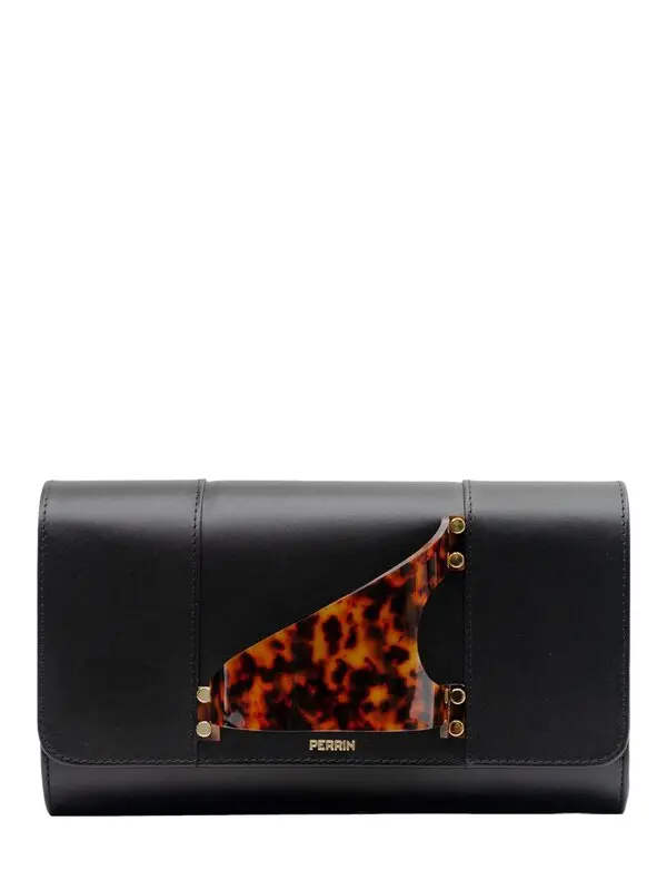 Perrin L'eiffel Clutch - Black/tortoise