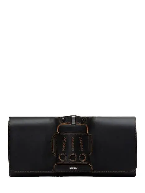 Perrin Le Cabriolet Clutch Classic - Black/auburn