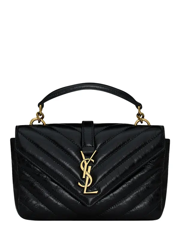 Saint Laurent College Mini Chain Bag - Black
