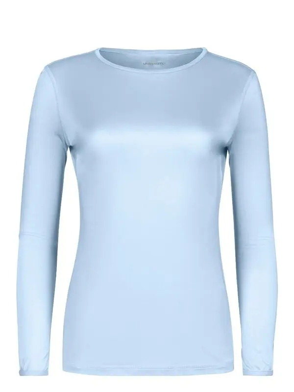 Uwila Warrior Silk Blend Base Layer Top - Ice Blue