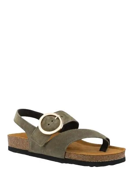Naot Baltimore Slingback Sandal - Hunter Green Suede