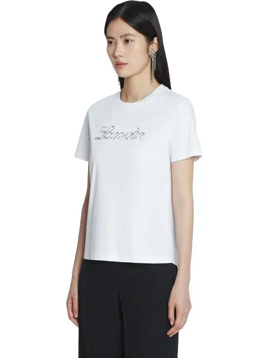 LANVIN Bead Embroidered T-shirt - Optic White